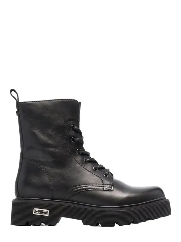 CULT Chunky Leather Boots - Black