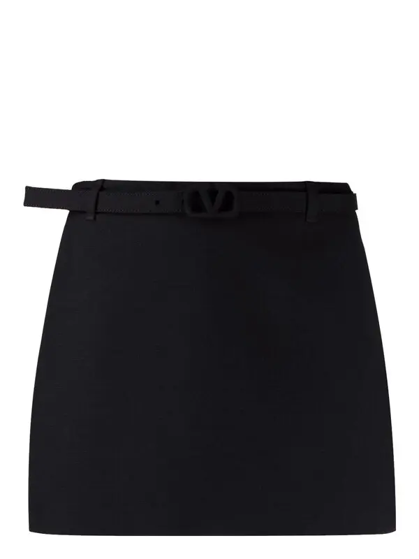 Valentino Garavani High-waisted Belted Skirt - Black
