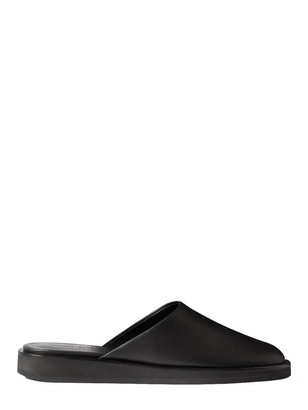 Magda Butrym Leather Mules - Black