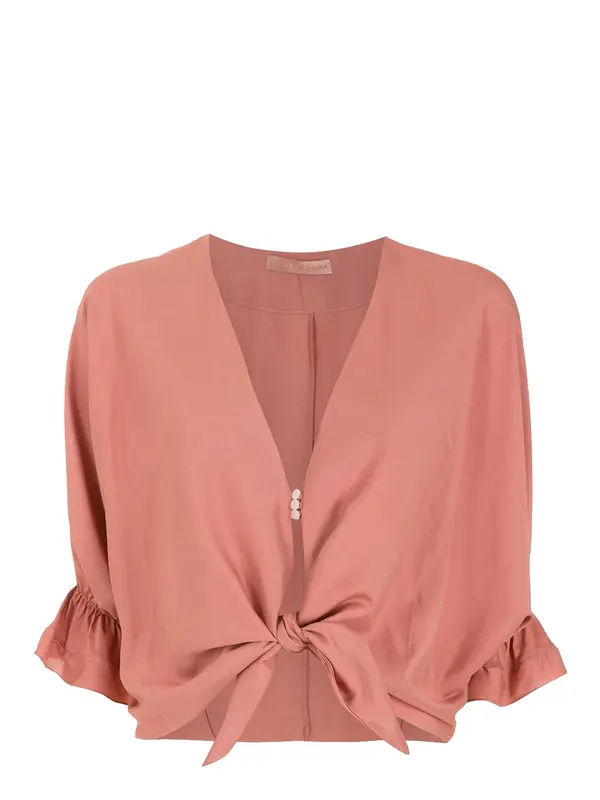 CLUBE BOSSA Rubin Knot-detail Blouse - Neutrals