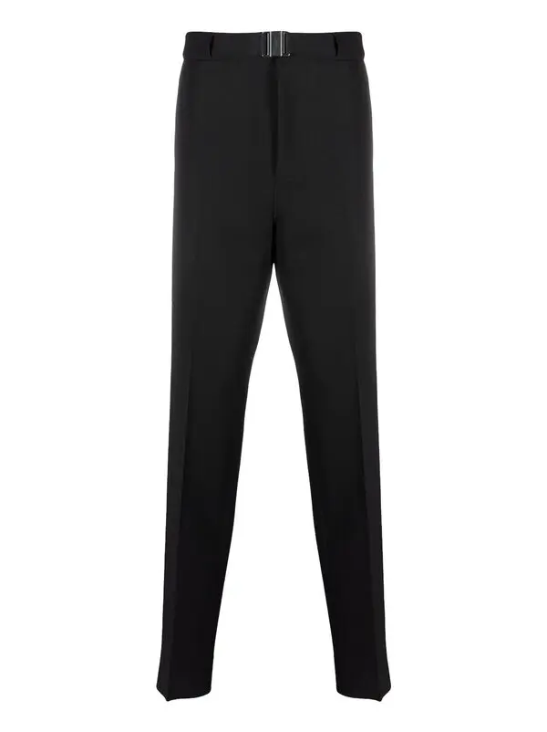 Givenchy Belted Wool Tailored Trousers - Black