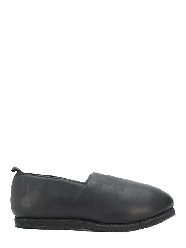 Guidi Plain Chunky-style Loafers - Black