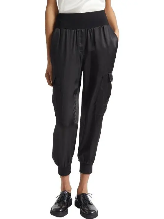Cinq À Sept Giles Cropped Cargo Joggers - Blk