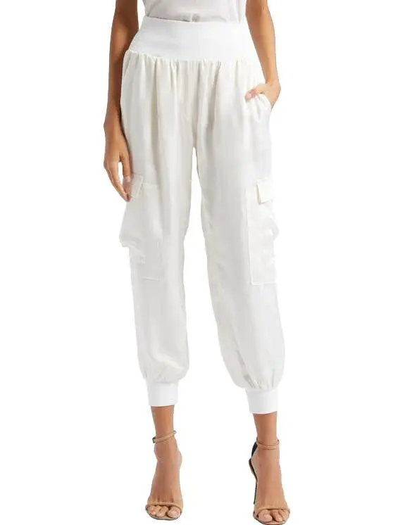 Cinq À Sept Giles Cropped Cargo Joggers - Ivory