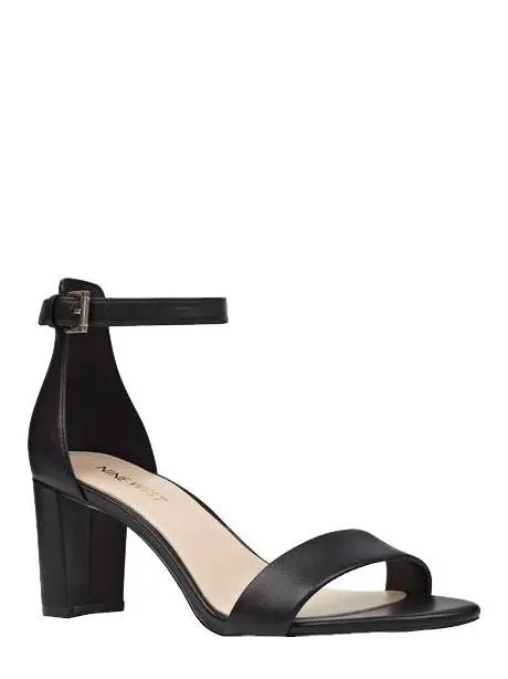 Nine West Pruce Ankle Strap Sandal - Black Patent