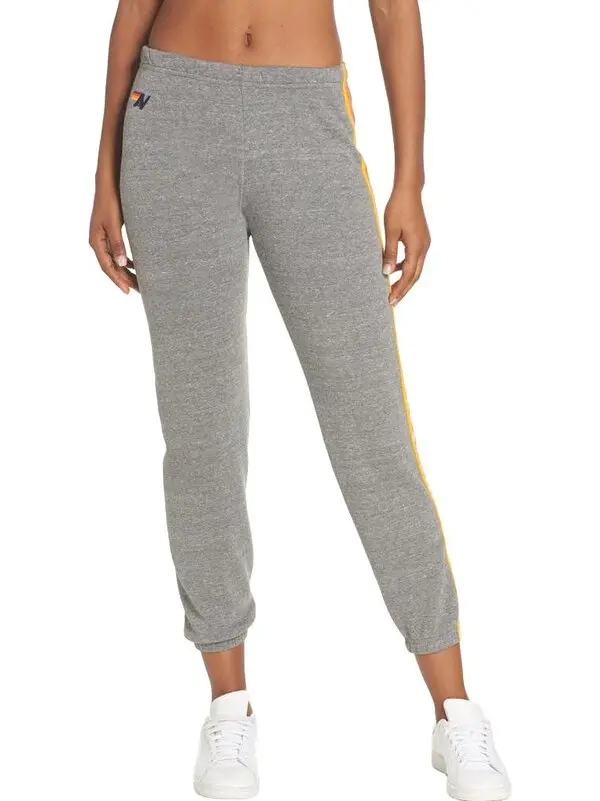 Aviator Nation Stripe Track Pants - Heather