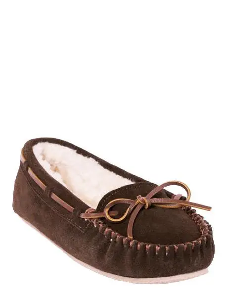 Minnetonka Cally Slipper - Chocolate Suede