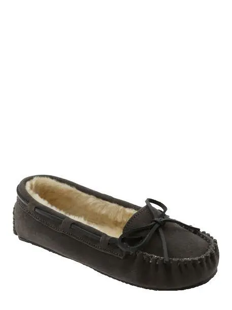 Minnetonka Cally Slipper - Grey Suede