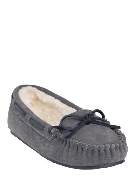 Minnetonka Cally Slipper - Grey Suede
