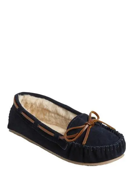 Minnetonka Cally Slipper - Navy Suede
