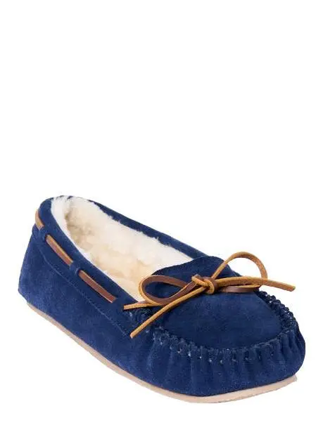 Minnetonka Cally Slipper - Navy Suede