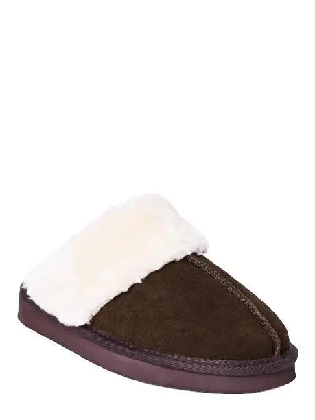 Minnetonka Chesney Mule Slipper - Chocolate