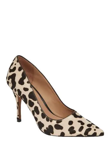 Linea Paolo Payton Pointy Toe Pump - White/black Calf Hair