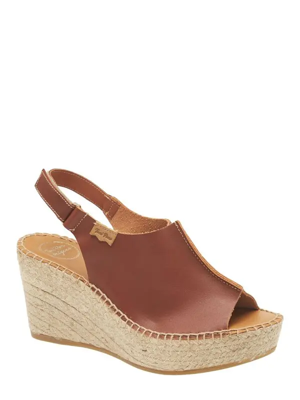 TONI PONS Lugano Espadrille Wedge Sandal - Nougat