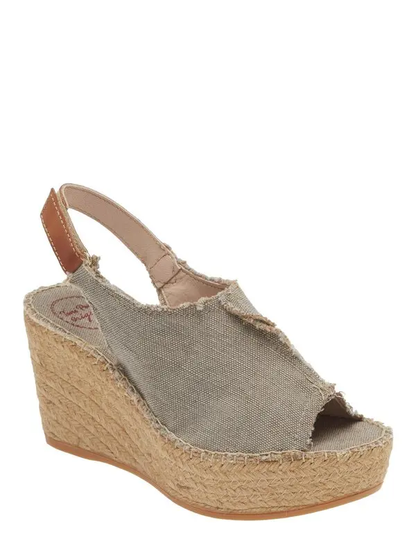 TONI PONS Lugano Espadrille Wedge Sandal - Pedra/stone