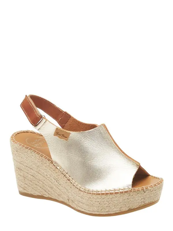 TONI PONS Lugano Espadrille Wedge Sandal - Platinum