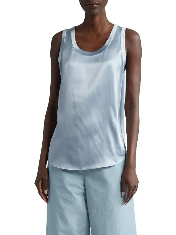 Lafayette 148 New York Perla Reversible Silk Tank - Paper Blue