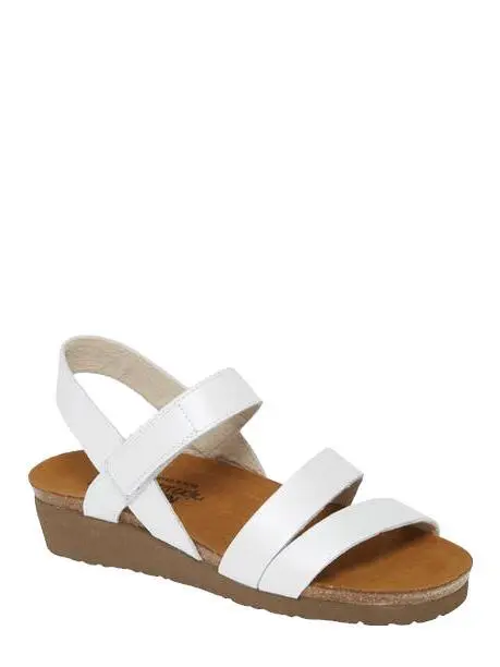 Naot Kayla Sandal - White Pearl Leather