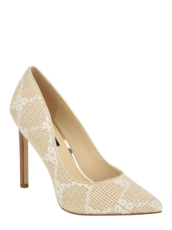 Nine West Tatiana Pointed Toe Stiletto Pumps - Medium Natural