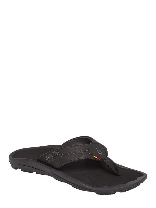 Olukai Kipi Flip Flop - Black/black