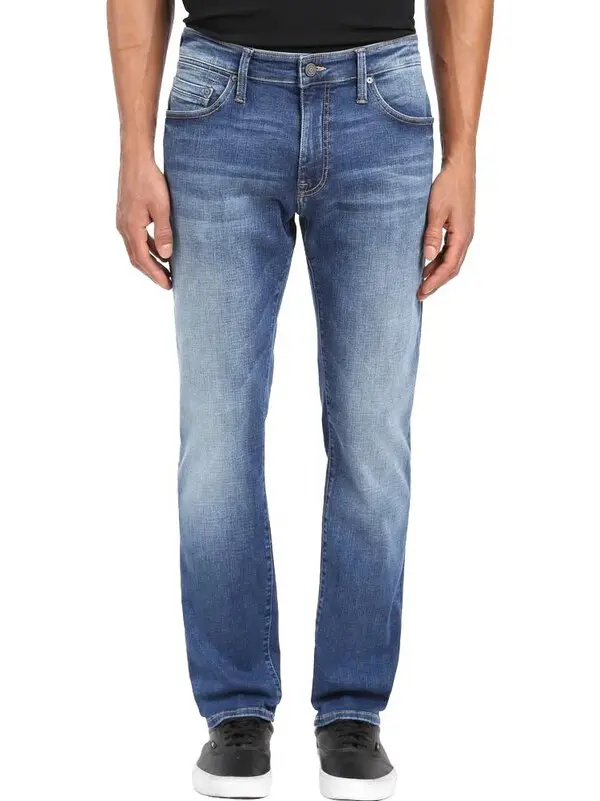 MAVI Zach Straight Leg Jeans - Mid Brushed Cashmere
