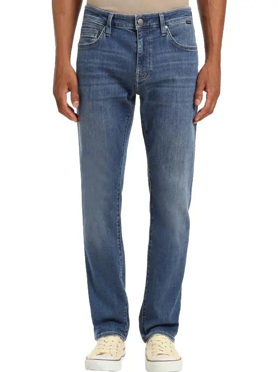 MAVI Zach Straight Leg Jeans - Mid Ind Brushed Williamsburg