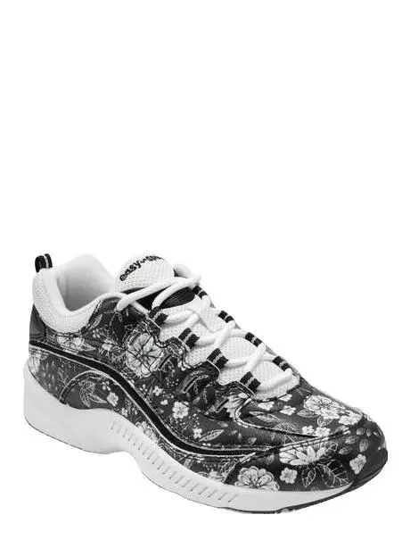 Easy Spirit Athletic Sneakers - Black Floral