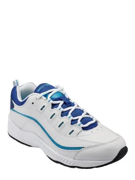 Easy Spirit Athletic Sneakers - White/ Cyan Blue/ Surf The Web
