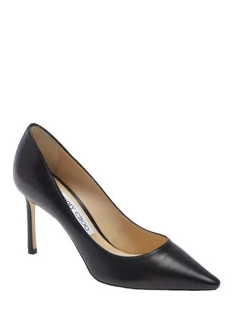 JIMMY CHOO Romy 85 Leather Pump - Black