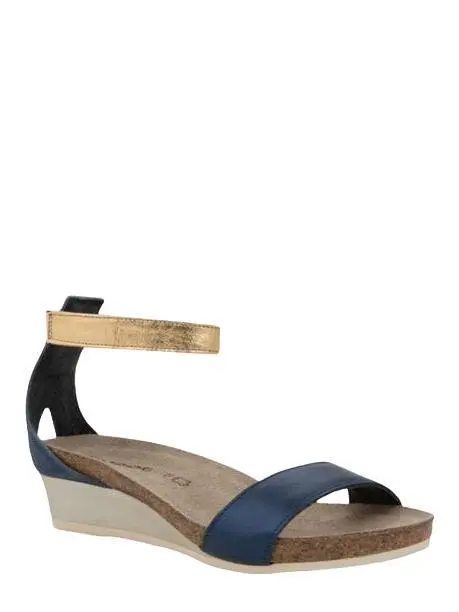 Naot Pixie Sandal - Polar/midnight/brass