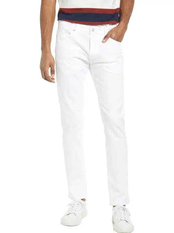 MAVI Jake Slim Fit Jeans - Double White Supermove