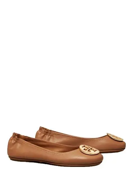 Tory Burch Minnie Travel Ballet Flat - Royal Tan/gold