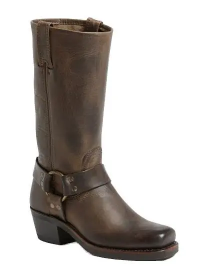 THE FRYE COMPANY Harness 12r Leather Boots - Smoke
