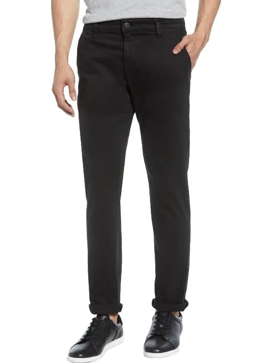 MAVI Johnny Slim Fit Twill Chino Pants - Black Sateen Twill