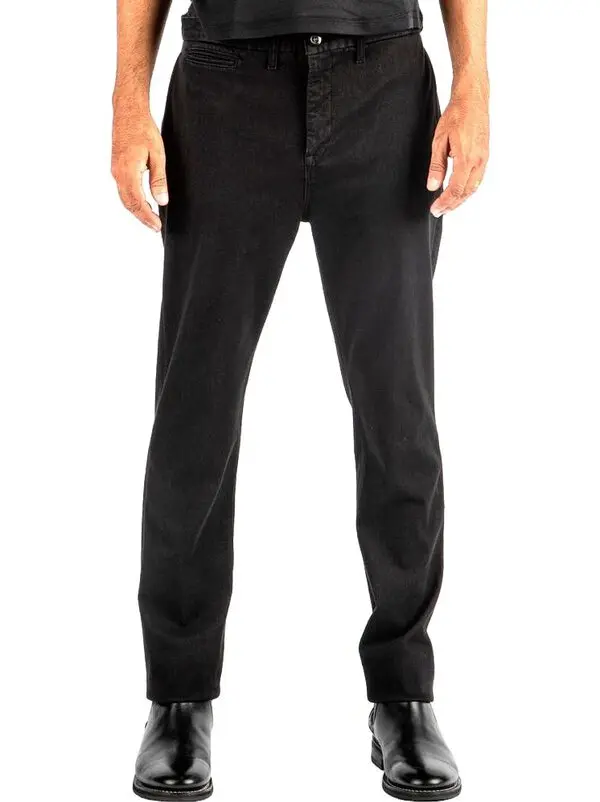 HIROSHI KATO Denit Slim Fit Chinos - Black