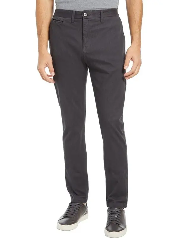 HIROSHI KATO Denit Slim Fit Chinos - Charcoal