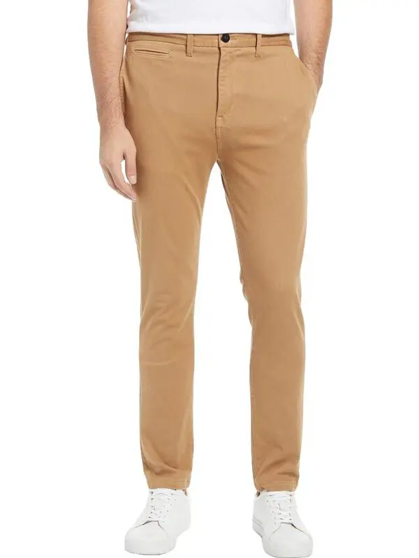 HIROSHI KATO Denit Slim Fit Chinos - Khaki