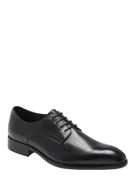 Nordstrom Dax Plain Toe Derby - Black Leather