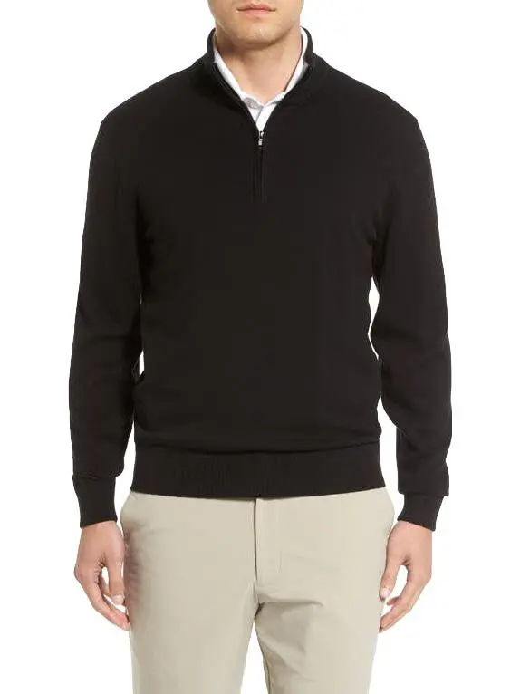 Cutter & Buck Lakemont Quarter Zip Pullover - Black