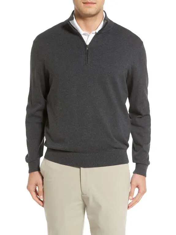 Cutter & Buck Lakemont Quarter Zip Pullover - Charcoal Heather