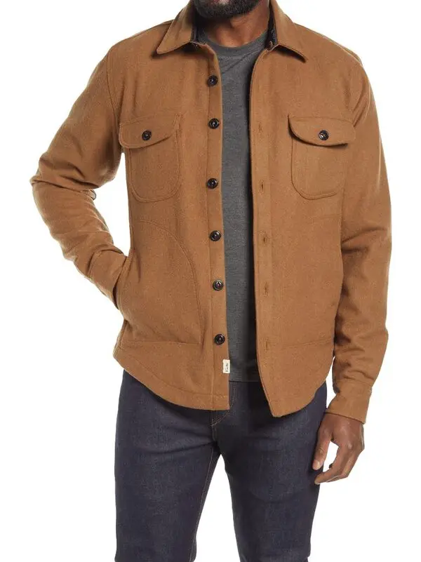 HIROSHI KATO Heavy Melton Wool Jacket - Camel