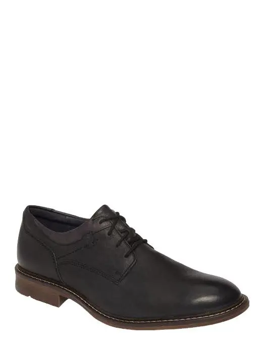 Josef Seibel Earl Plain Toe Derby - Black Leather