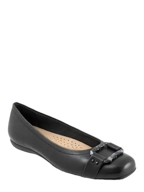 Trotters Sizzle Flat - Black/black