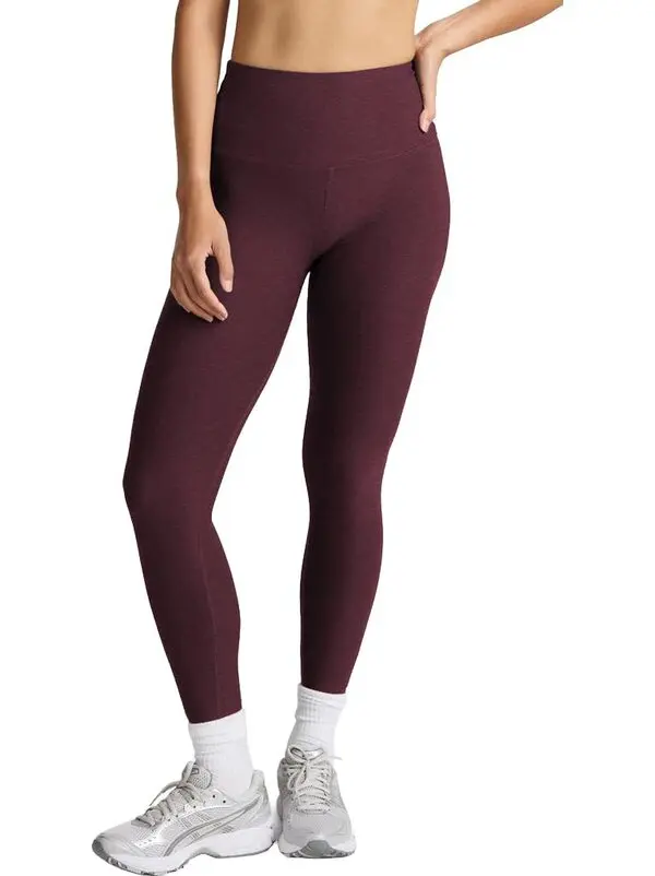 Beyond Yoga Caught In The Midi High Waist Leggings - Cabernet Heather