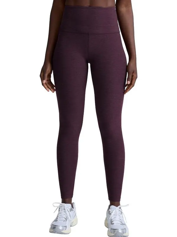 Beyond Yoga Caught In The Midi High Waist Leggings - Eggplant Purple Heather