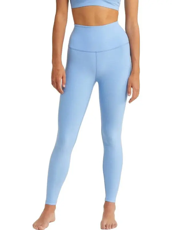 Beyond Yoga Caught In The Midi High Waist Leggings - Flower Blue Heather