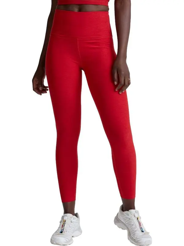 Beyond Yoga Caught In The Midi High Waist Leggings - Holly Red Heather