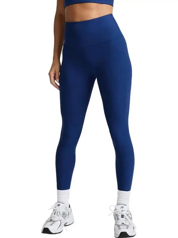Beyond Yoga Caught In The Midi High Waist Leggings - Marine Blue Heather