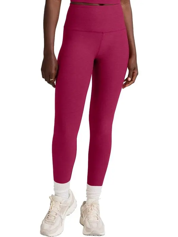 Beyond Yoga Caught In The Midi High Waist Leggings - Sangria Heather