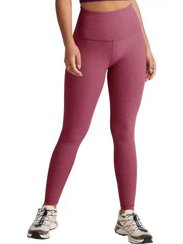 Beyond Yoga Caught In The Midi High Waist Leggings - Smooth Mauve Heather